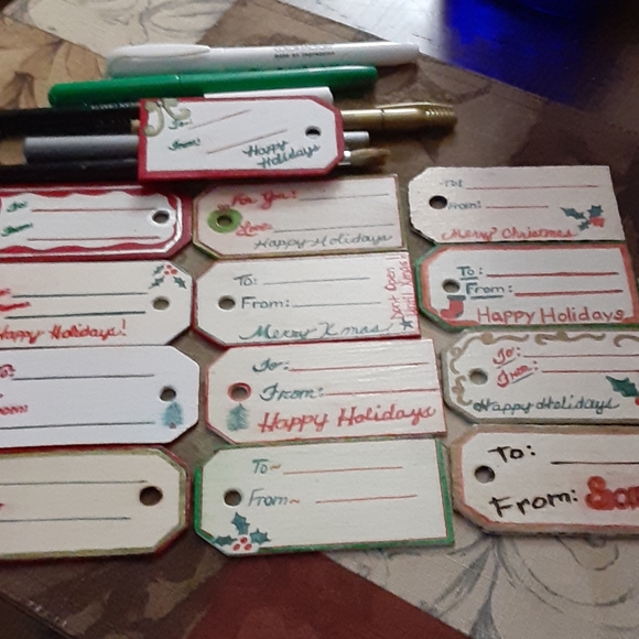Hand Crafted | Holiday | Handpainted Wood Gift Tags | Poshmark